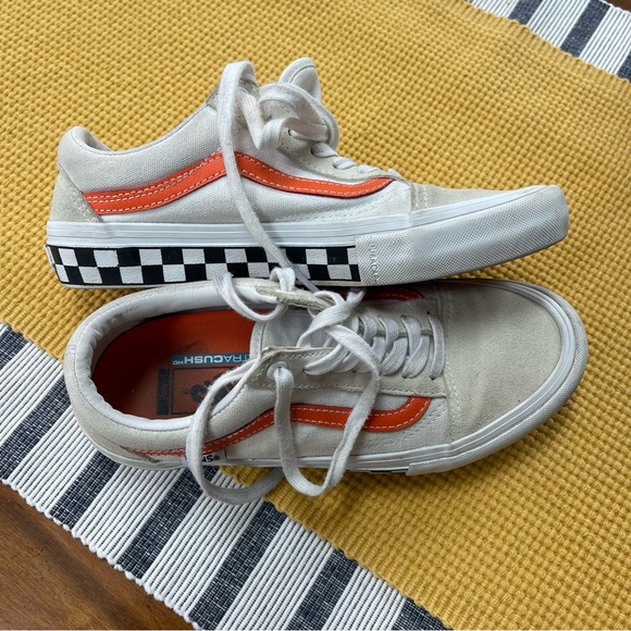 Vans | Shoes | Vans Old Skool Pro Orange And Cream Sneaker | Poshmark